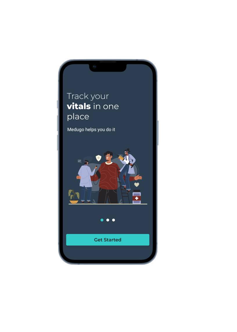 Download Medugo's easy-to-use health vital tracking app.